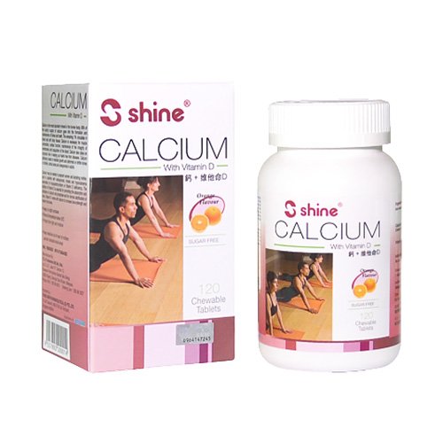 SHINE Calcium with Vitamin D Chewable Tablet (Orange Flavor) - Asterix ...